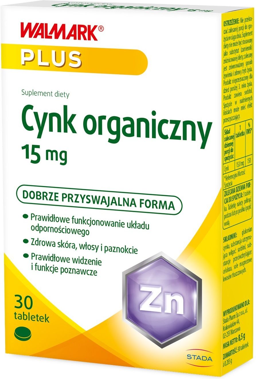 WALMARK Cynk Organiczny 15mg 30 tabl. - Opinie i ceny na Ceneo.pl