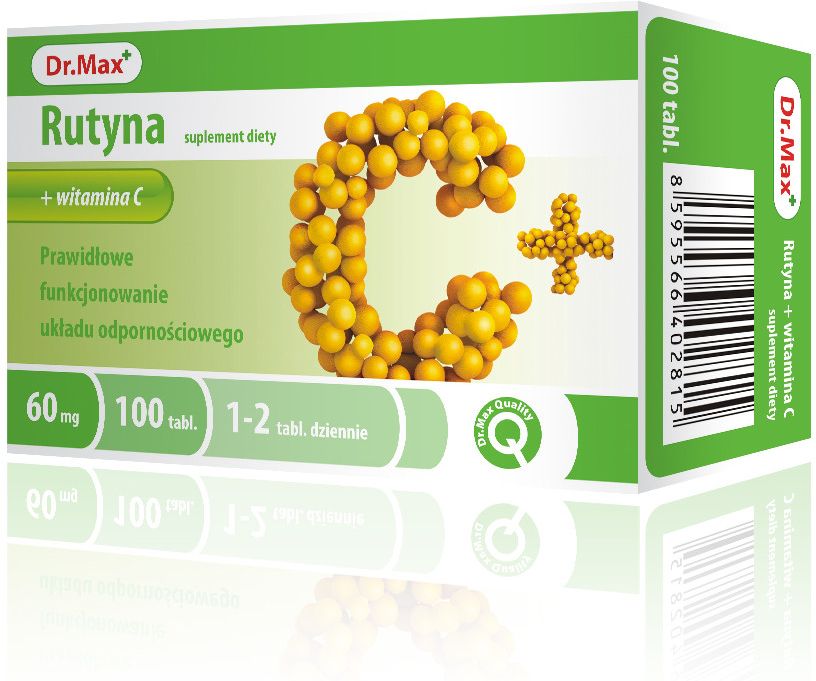 Preparat medycyny naturalnej Dr.Max Rutyna + witamina C 100 tabletek ...