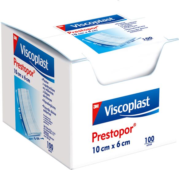 Viscoplast Prestopor Plastry 10x6cm 100 szt. - Opinie i ceny na Ceneo.pl