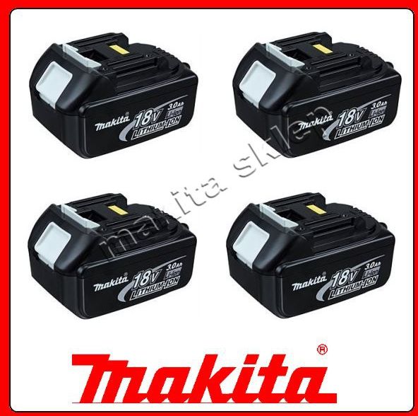 Makita Bateria-akumulator 4 sztuki (pakiet) BL1830 Li-Ion 18V 3,0Ah 194204-5 - Opinie i ceny na ...
