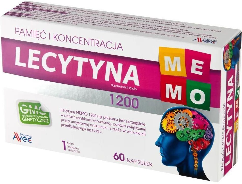 Lecytyna MEMO 1200mg, 60 kapsułek - Opinie i ceny na Ceneo.pl
