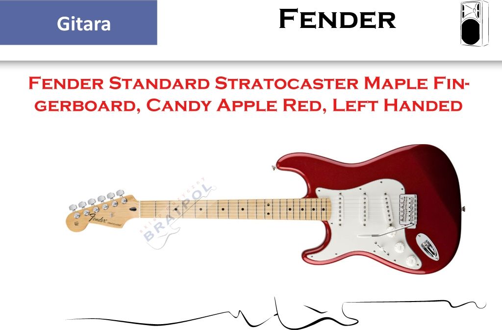 Fender Standard Stratocaster Maple Fingerboard Candy Apple Red Left ...