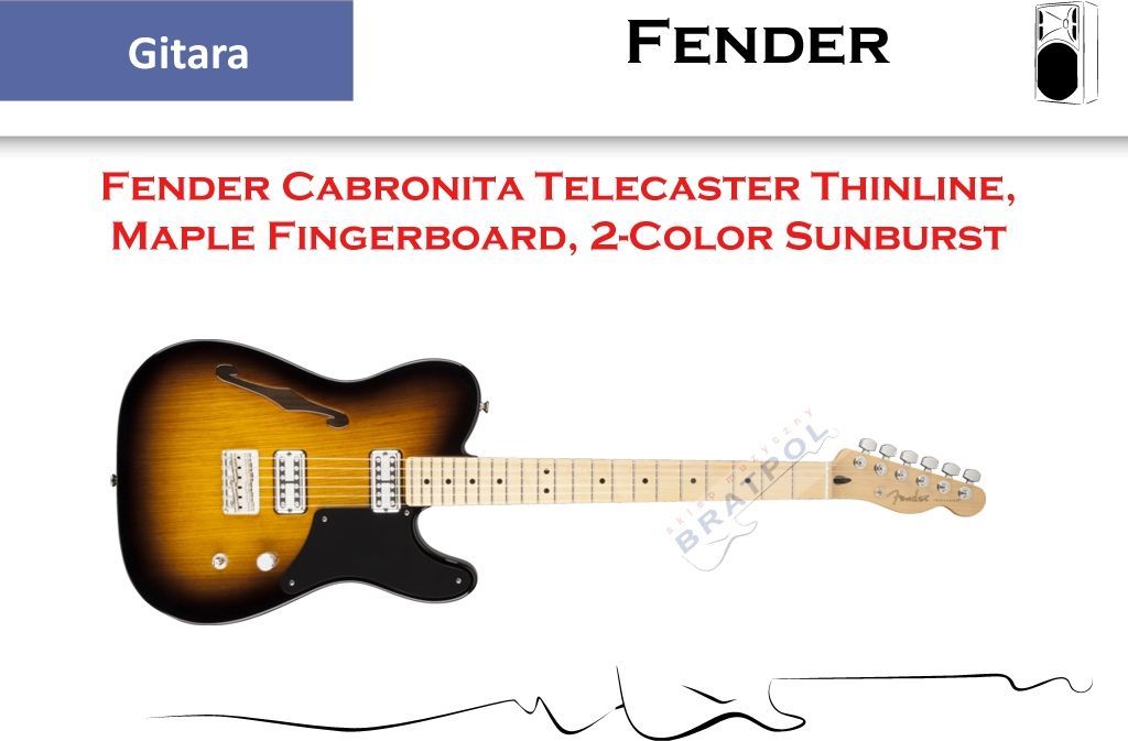 Fender Cabronita Telecaster Thinline Maple Fingerboard 2-Color Sunburst ...