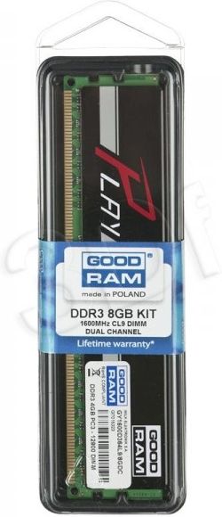 GOODRAM DDR3 PLAY 8192MB PC1600 2x4GB BLACK CL9 (GY1600D364L9A/8GDC ...