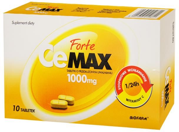 CeMax Forte 1000 mg 10 tabl. - Opinie i ceny na Ceneo.pl