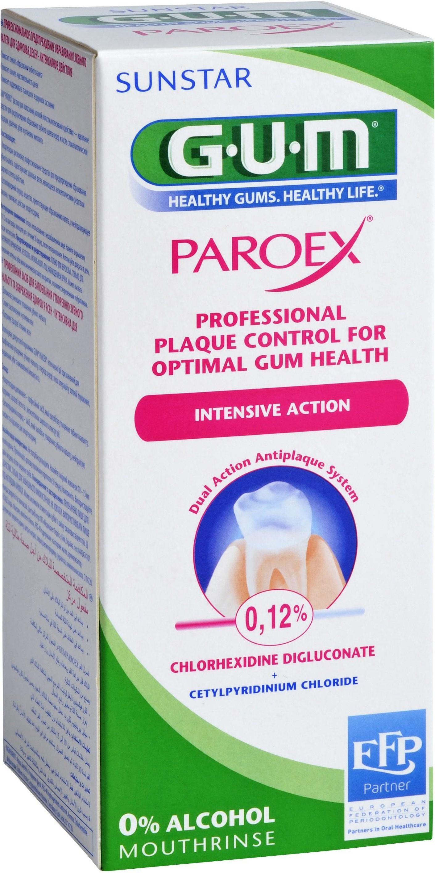GUM Paroex 0,12%CHX Płyn do płukania na paradontozę antyseptyczny 300ml ...