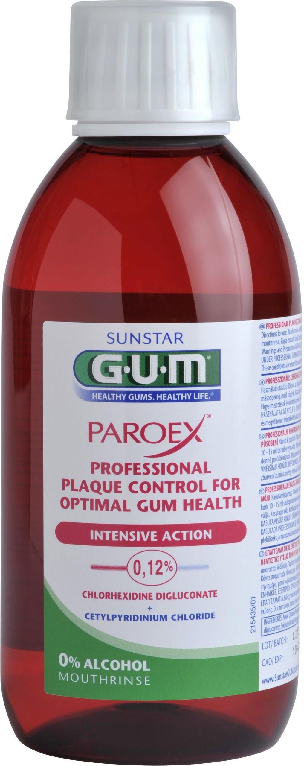 GUM Paroex 0,12%CHX Płyn do płukania na paradontozę antyseptyczny 300ml ...