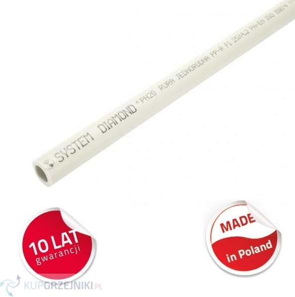Akcesoria grzewcze Diamond Rura Pp-R Jednorodna Pn20 2mb - Opinie i ceny na Ceneo.pl