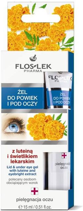 Flos Lek Pharma Żel Do Powiek i Pod Oczy z Luteiną i Świetlikiem ...