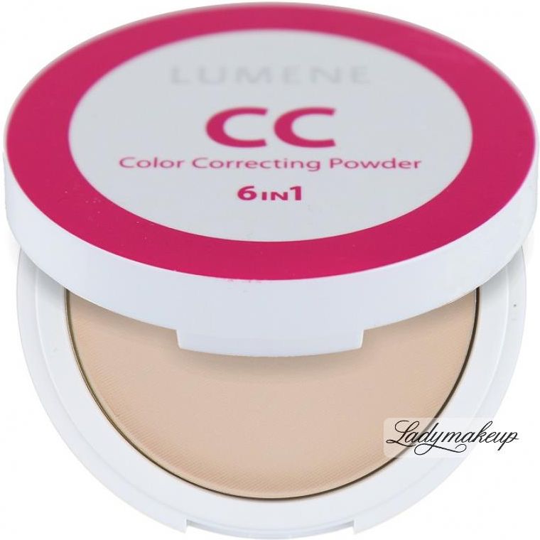 LUMENE CC Color Corecting Powder Puder CC matujący LIGHT MEDIUM ...