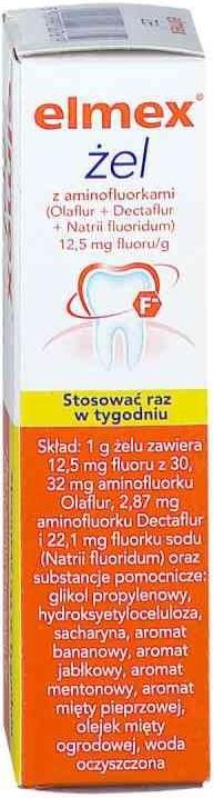 Elmex Żel do Fluoryzacji Przeciw Próchnicy 25g - Opinie i ceny na Ceneo.pl