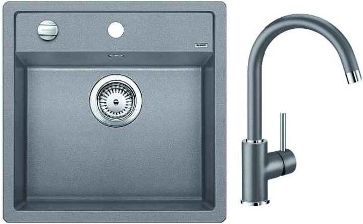 Zlewozmywak z baterią Blanco Dalago 5 + Mida Alumetalik (517157+519416 ...