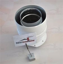 System kominkowy Termet Jeremias Adapter 60/100 Na 80/125 Złączka Do Kotła Kondensacyjnego I ...