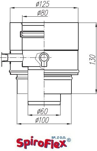 System kominkowy Buderus Spiroflex Adapter Biały Bd 60/100-80/125 Złączka Do Kotła Sx-Td-Abd6/8B ...