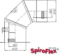 System kominkowy Termet Spiroflex Adapter Biały Tk Z Odskraplaczem Kolano 90° 60/100 Złączka Do ...