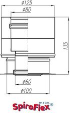 System kominkowy Junkers Spiroflex Adapter Biały Jc Z Odskraplaczem 60/100 Na 80/125 Złączka Do ...