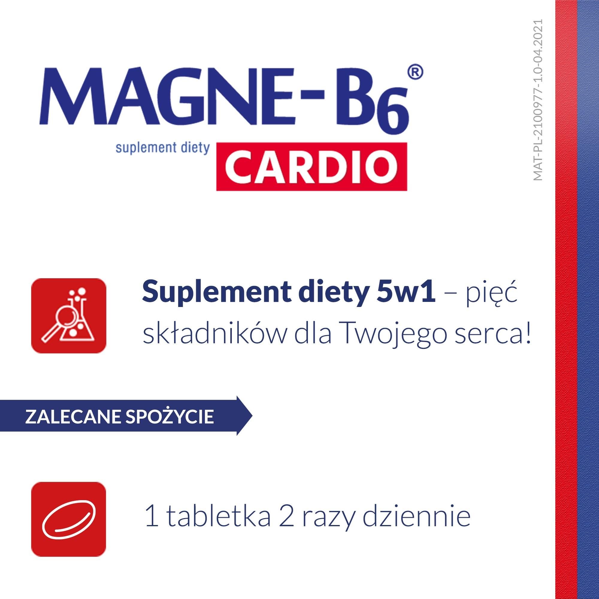 Magne-B6 Cardio magnez 50 tabletek - Opinie i ceny na Ceneo.pl