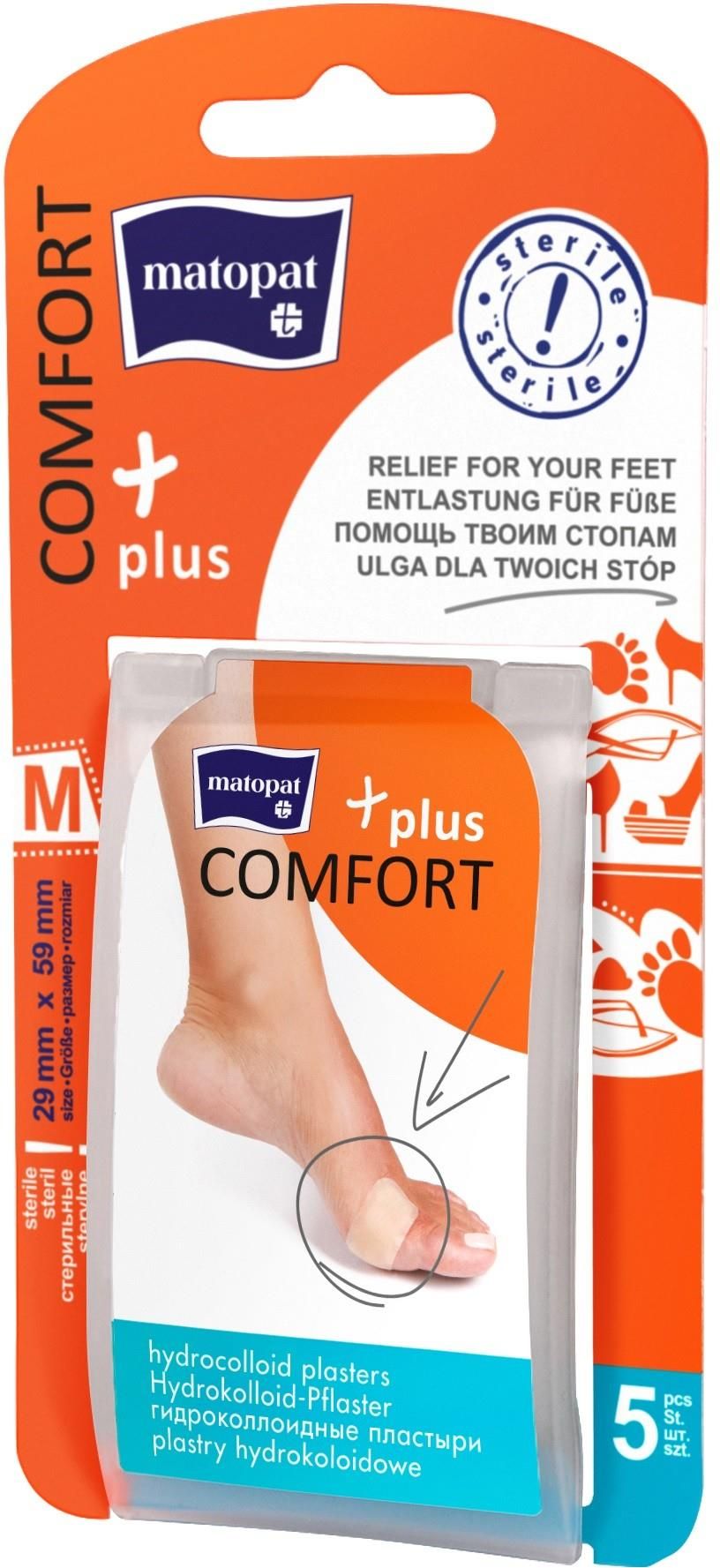 Matopat plastry na pęcherze COMFORT+ M 29x59mm jałowe 5szt. - Opinie i ...