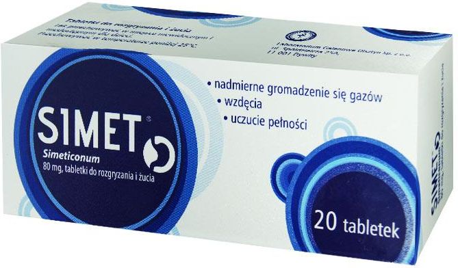 Simet 80mg 20 tabletek - Opinie i ceny na Ceneo.pl