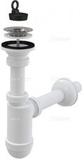 Syfon Alca Plast Syfon umywalkowy Ø32 z nierdzewnym sitkiem Ø63 A411 ...