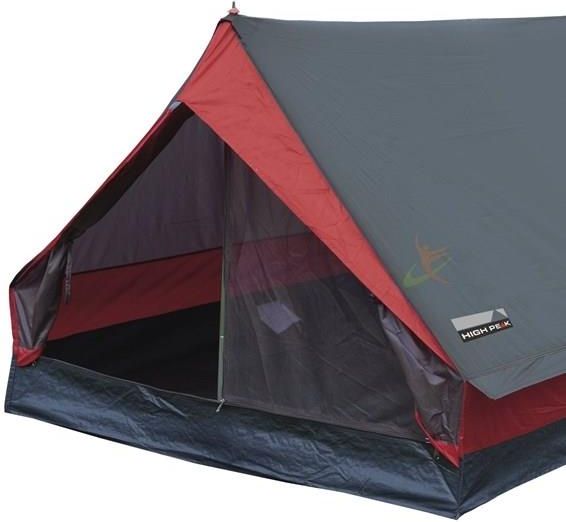 Namiot High Peak Minipack 2 Szaro Czerwony 10053 - Ceny i opinie - Ceneo.pl