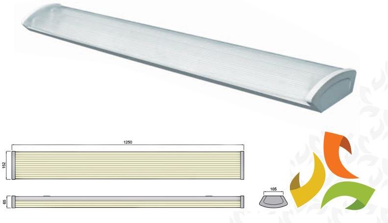 GTV Oprawa 2x36W z kloszem pryzmatycznym ZEFIR OS-OZE236-00/WKP - Ceny ...
