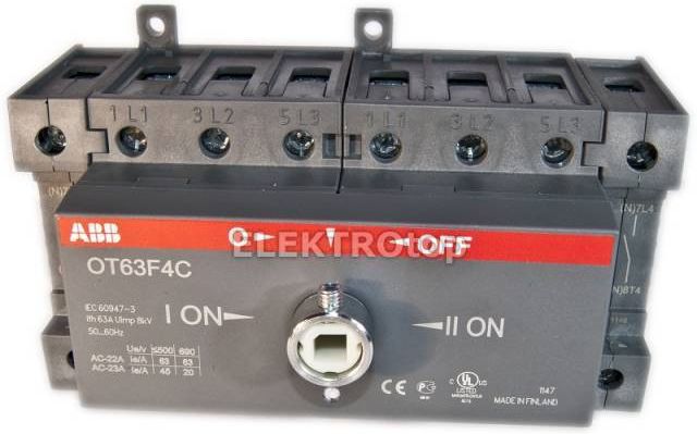 Abb Ot63F4C Przełącz.63A,4-B.Bez Wałka I Rączki 1Sca105369R1001 ...