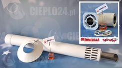 System kominkowy Spiroflex Zestaw Kominowy Biały Immergas 60/100 Wyrzut Boczny Do Kotłów ...