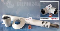 System kominkowy Spiroflex Zestaw Kominowy Biały De Dietrich 80/125 Wyrzut Boczny Z Kolanem Do ...