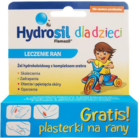 Hydrosil Żel Hydrokoloidowy Z Kompleksem Srebra 20g + Plasterki Na Rany ...