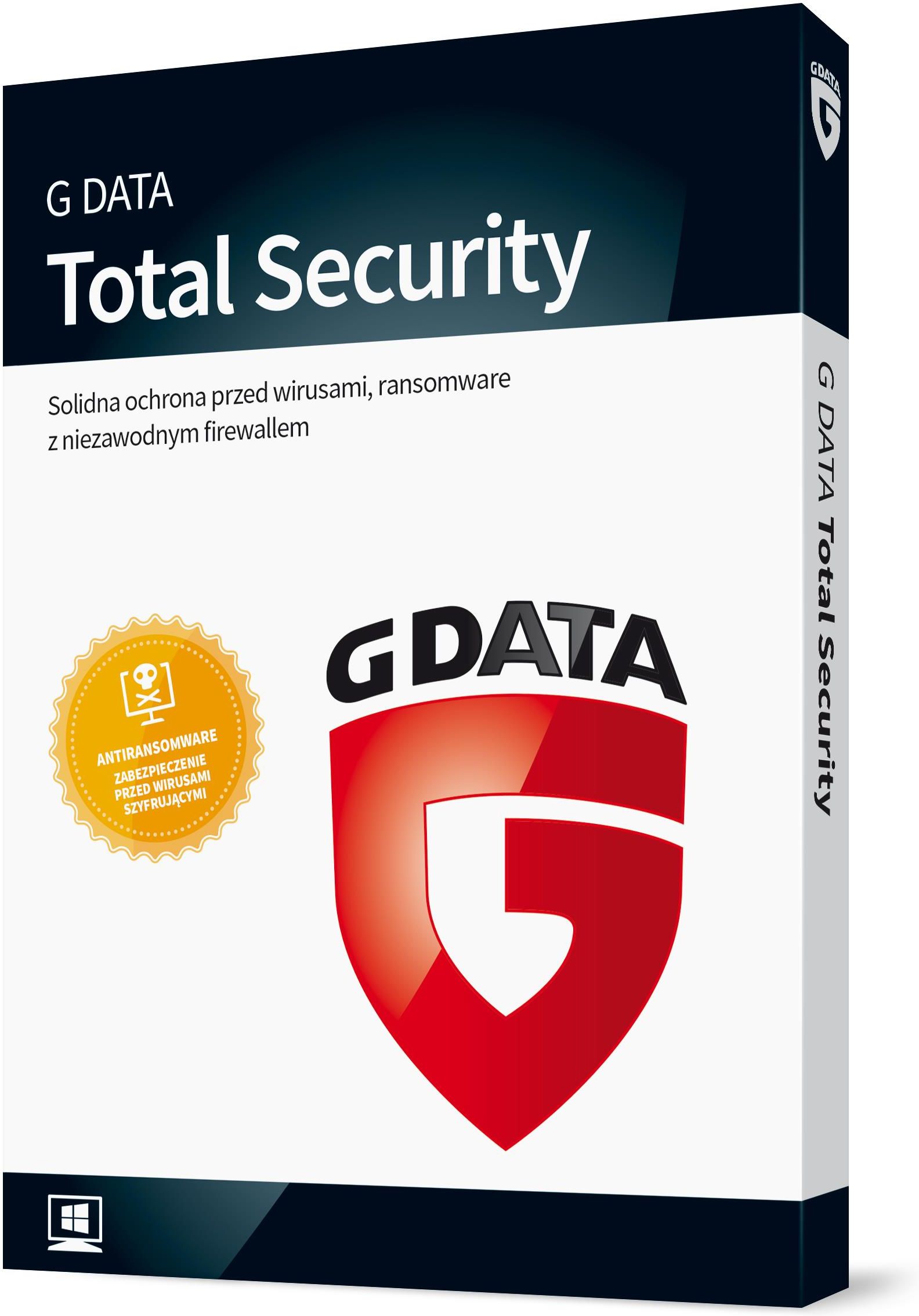 G Data Total Security 3PC/1rok (GDATAESDTP31) - Ceny i opinie na Ceneo.pl