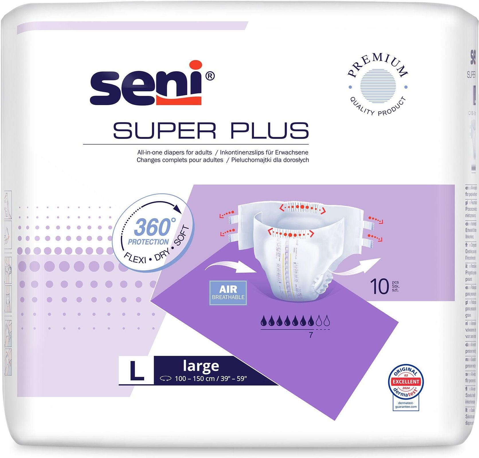 Seni pieluchomajtki Super Seni Plus Large (L) 10 szt - Opinie i ceny na ...