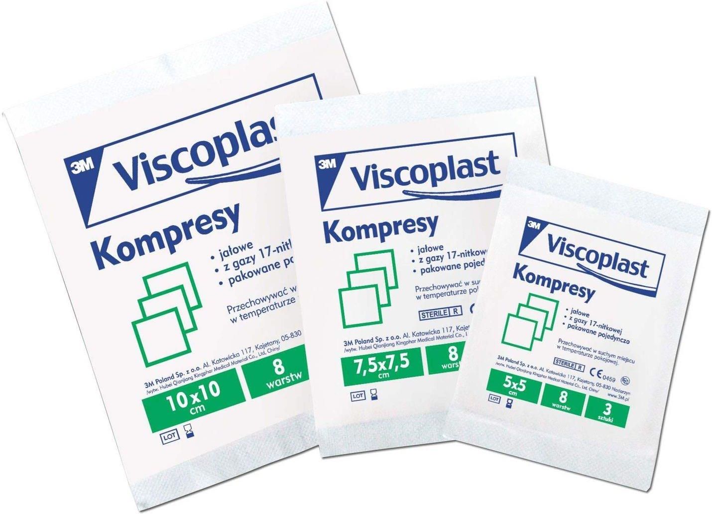 Viscoplast Jałowe kompresy gazowe 10cm x 10cm 3szt. - Opinie i ceny na ...