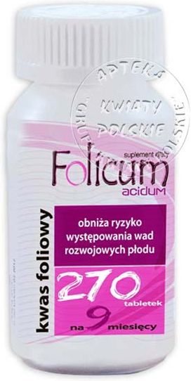 PHARMACY LABORATORIES FOLICUM ACIDUM 270 tabletek - Opinie i ceny na ...