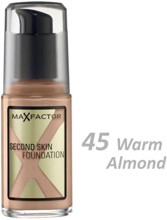 Max Factor Second Skin podkład kryjący odcień 045 Warm Almond 30 ml ...