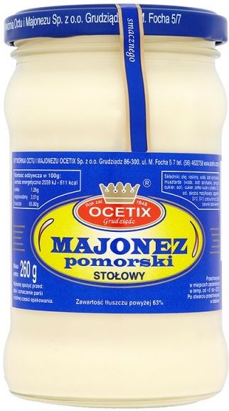Ocetix Majonez Pomorski Stołowy Słoik 260 G - Ceny i opinie - Ceneo.pl