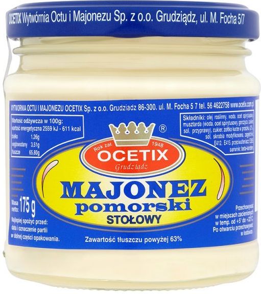 Ocetix Majonez Pomorski Stołowy Słoik 175 G - Ceny i opinie - Ceneo.pl