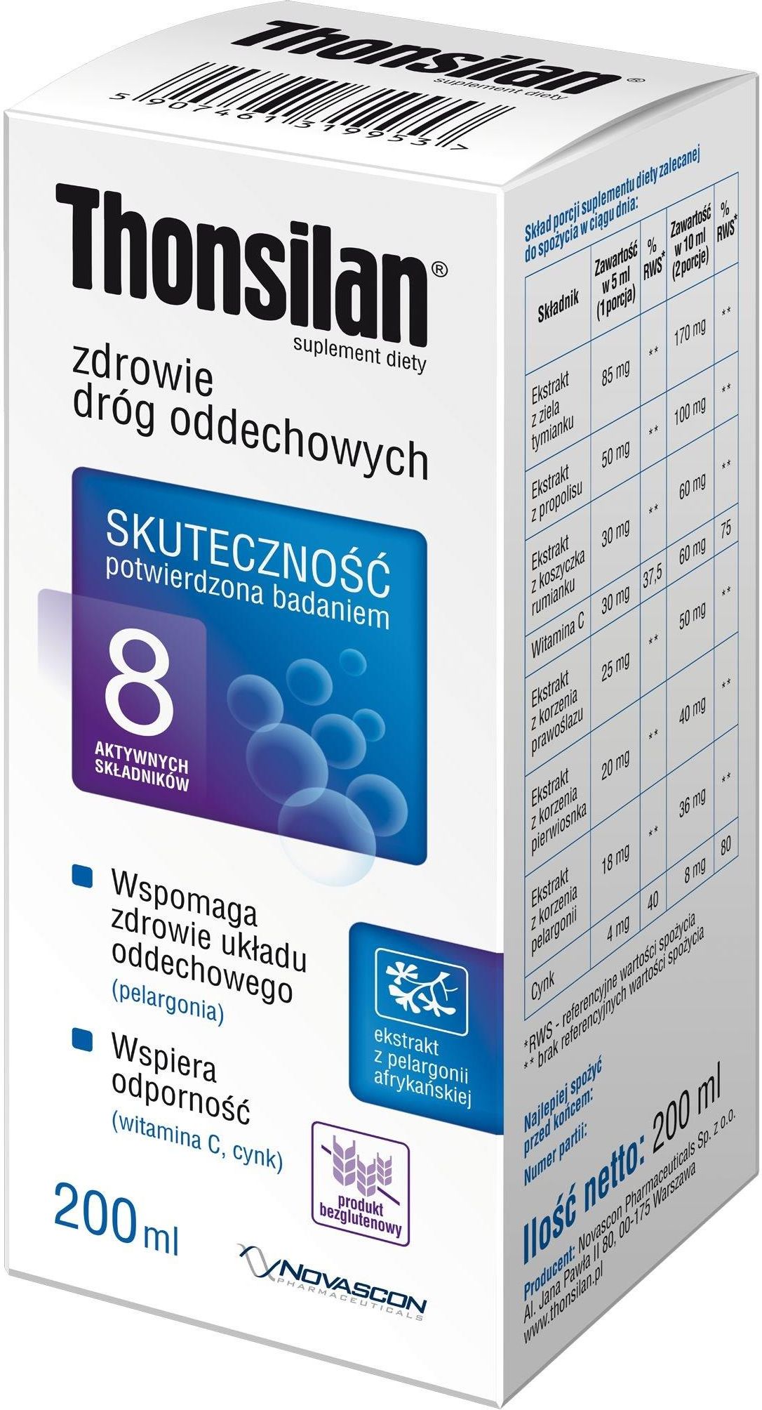 Thonsilan syrop, 200ml - Opinie i ceny na Ceneo.pl
