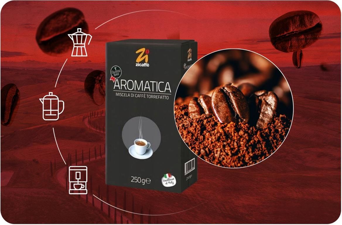 Kawa Zicaffe Aromatica kawa mielona 250g - Ceny i opinie - Ceneo.pl