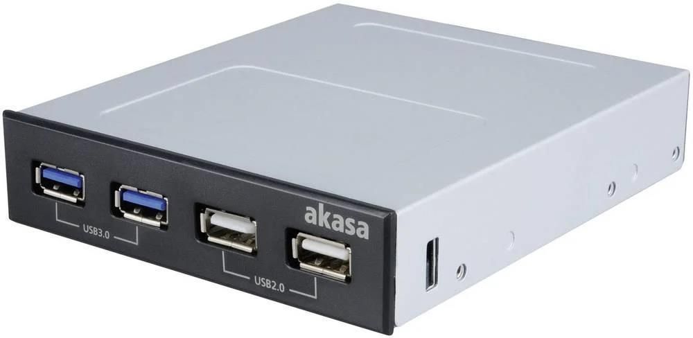 Hub USB Akasa Do Zabudowy 4 Porty 2 X Usb 3.0 2 X Usb 2.0 Czarny ...