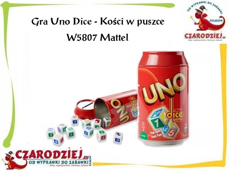 Mattel Gra Uno Dice - Kości w puszce W5807 - Gra dla dziecka - Ceny i ...