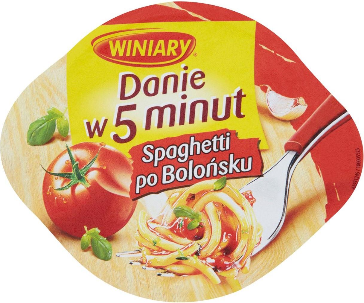 WINIARY 57g Danie w 5 minut Spaghetti po bolońsku - Ceny i opinie ...