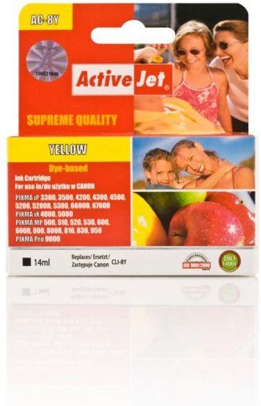 Tusz ActiveJet Canon Cli-8 Żółty Ac-8Y Ac-8Yn (AC8Y) do drukarki ...