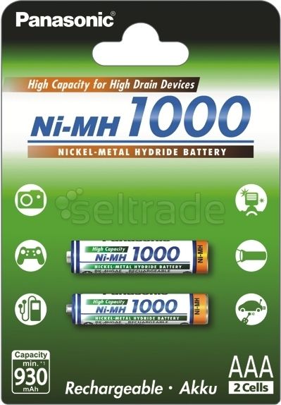 Panasonic R03 AAA Ni-MH 1000mAh 2 sztuki (BK-4HGAE/2BE) - Ceny i opinie ...