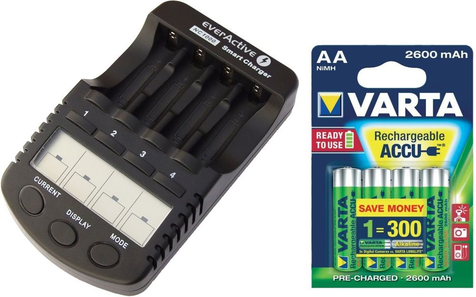 EverActive NC-1000 + 4 x R6/AA Varta Ready2Use 2600 - Ceny i opinie na ...