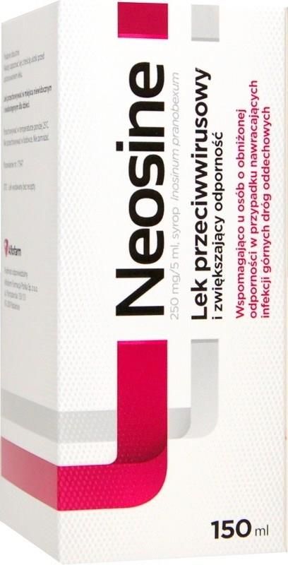 NEOSINE Syrop 250 mg/5ml 150ml - Opinie i ceny na Ceneo.pl