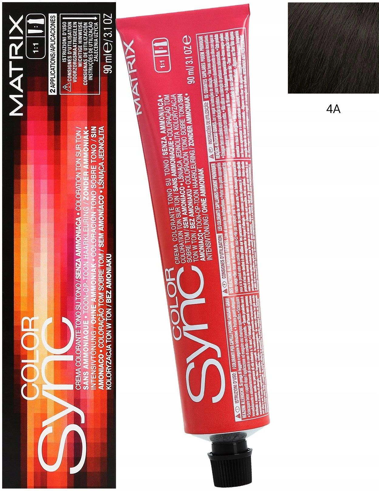 MATRIX COLOR SYNC farba do włosów 4A ASH 90ml - Opinie i ceny na Ceneo.pl