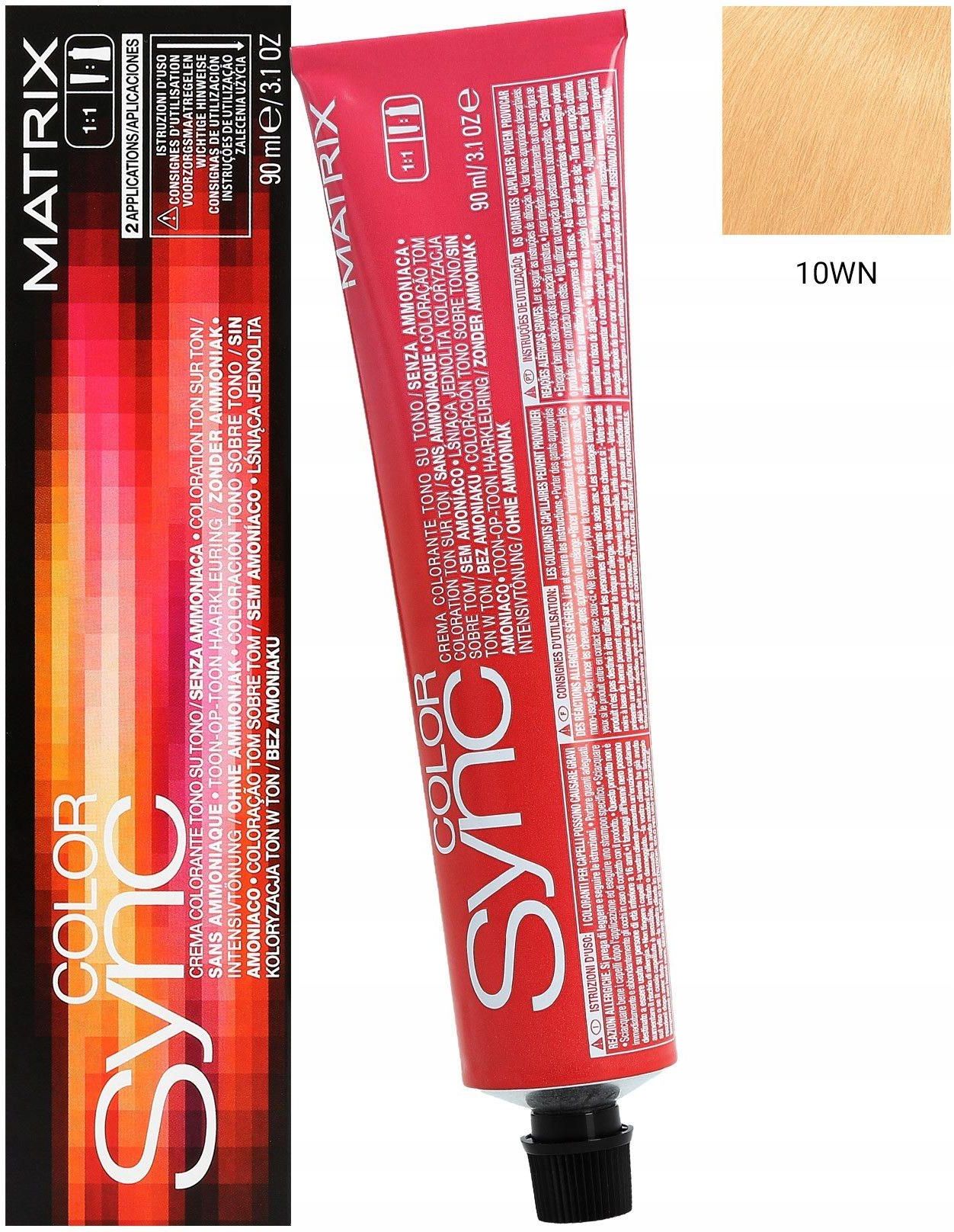 MATRIX COLOR SYNC farba do włosów 10WN WARM NEUTRAL 90ml - Opinie i ...