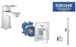 Zestaw prysznicowy Grohe Eurocube baterii umywalkowa prysznicowa ...