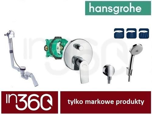 Zestaw prysznicowy Hansgrohe Metris wannowy napełnianie przez przelew ...